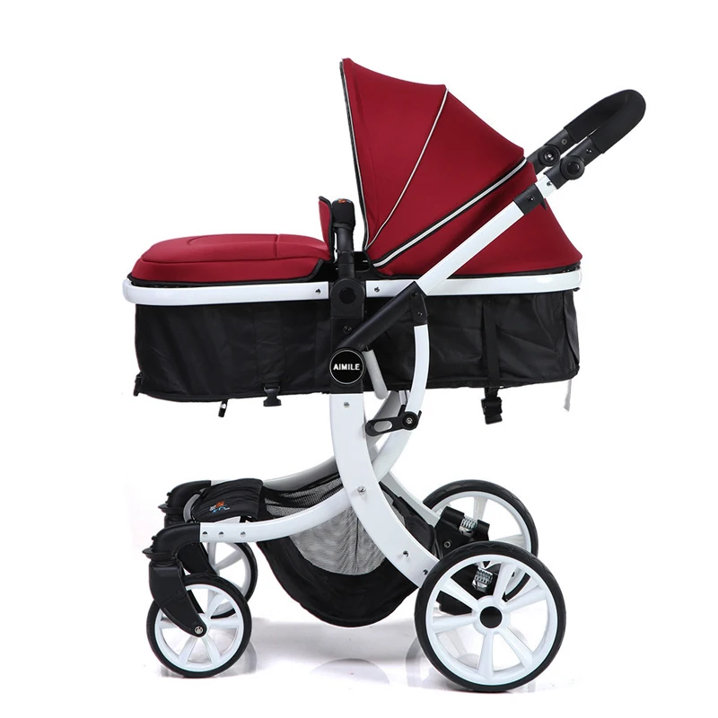Baby-stroller-2024-Newborn-baby-car-Red-Trolley-Baby-Pushchair-car-on ...