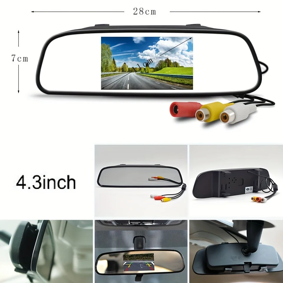 New-Wireless-Car-Styling-4-3-inch-LCD-Screen-Car-Mirror-Monitor-for ...