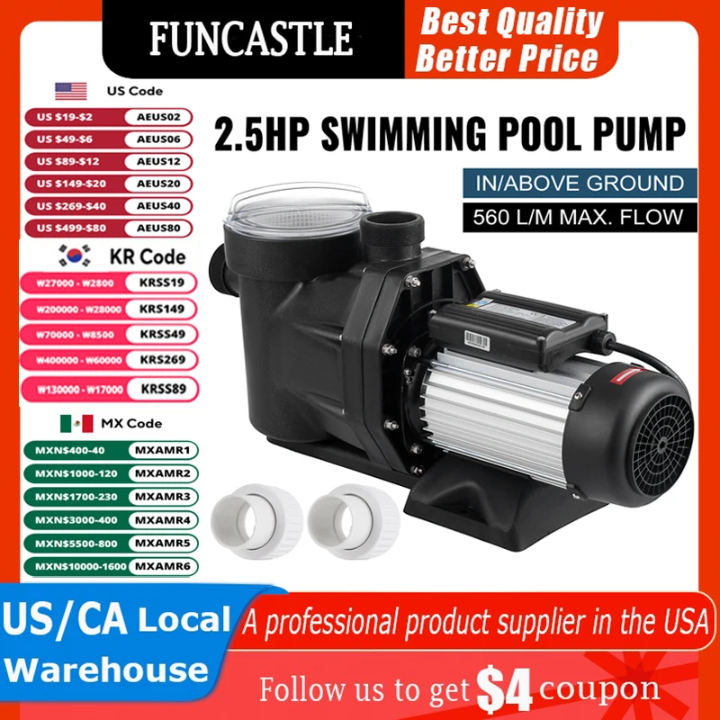 Swimming-Pool-Pump-with-Sand-Filter-High-Flow-1-5HP-2-5HP-Water-Pump ...