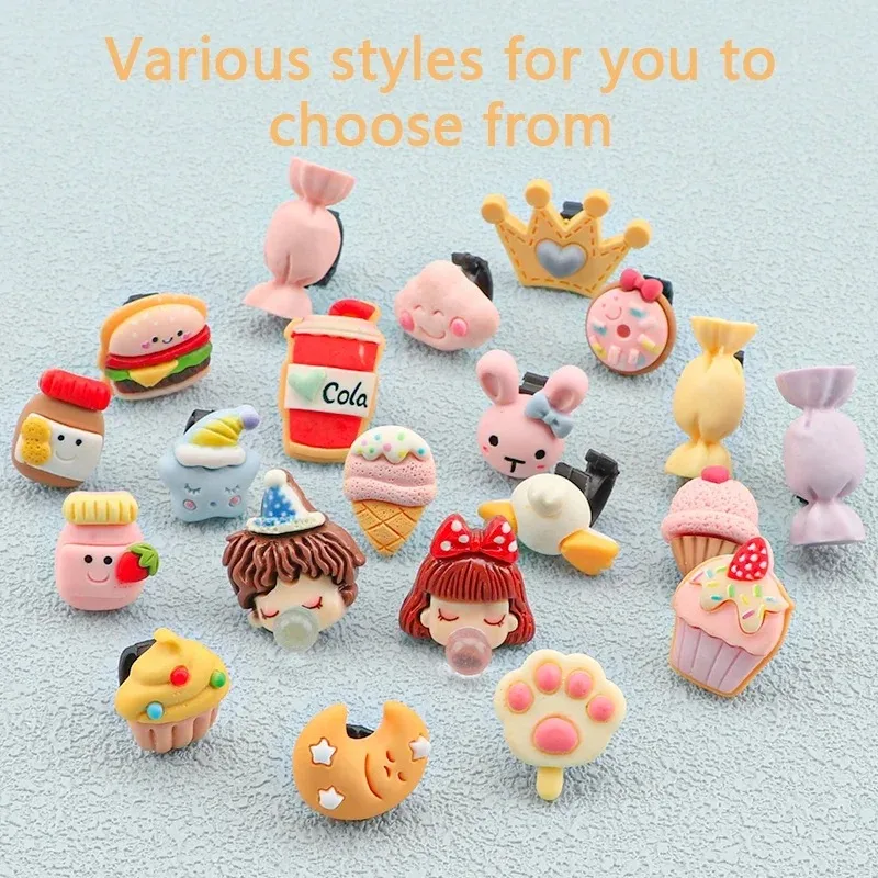 1Pcs-Children-s-shoes-shoelace-clip-cartoon-crown-cake-candy-macaron ...