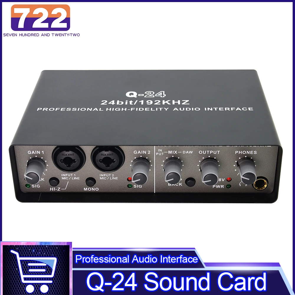 Q-24-interfaz-de-Audio-profesional-de-alta-fidelidad-tarjeta-de-sonido ...