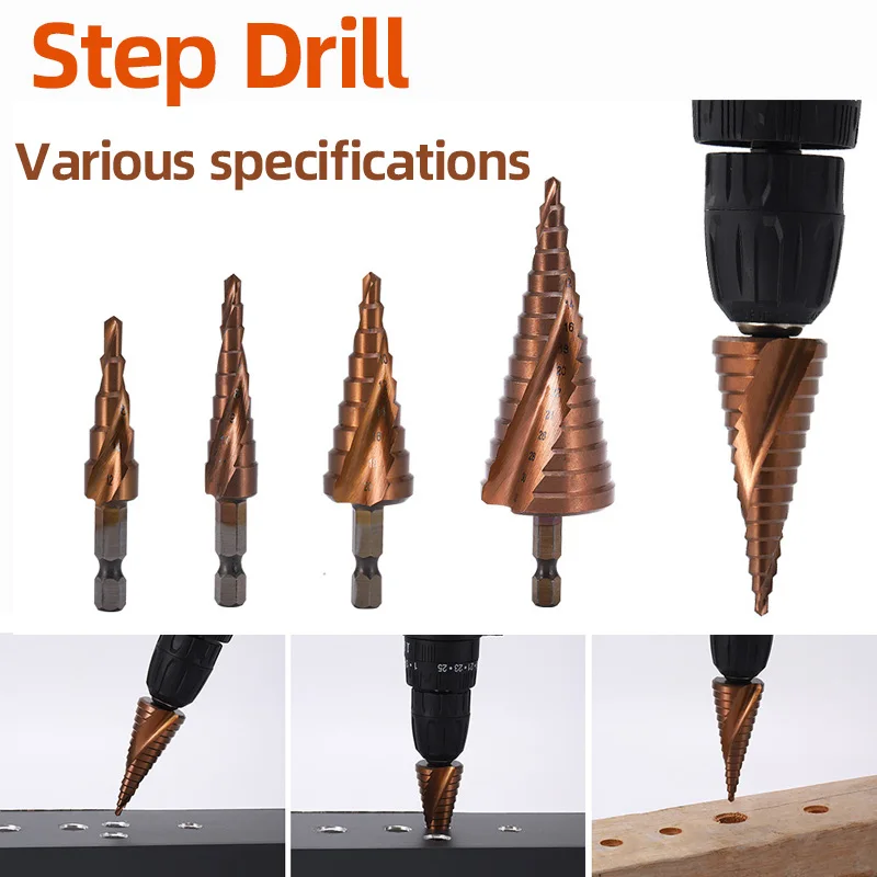 Broca-escalonada-de-cobalto-M35-v-stago-hexagonal-Triangular-broca-c ...