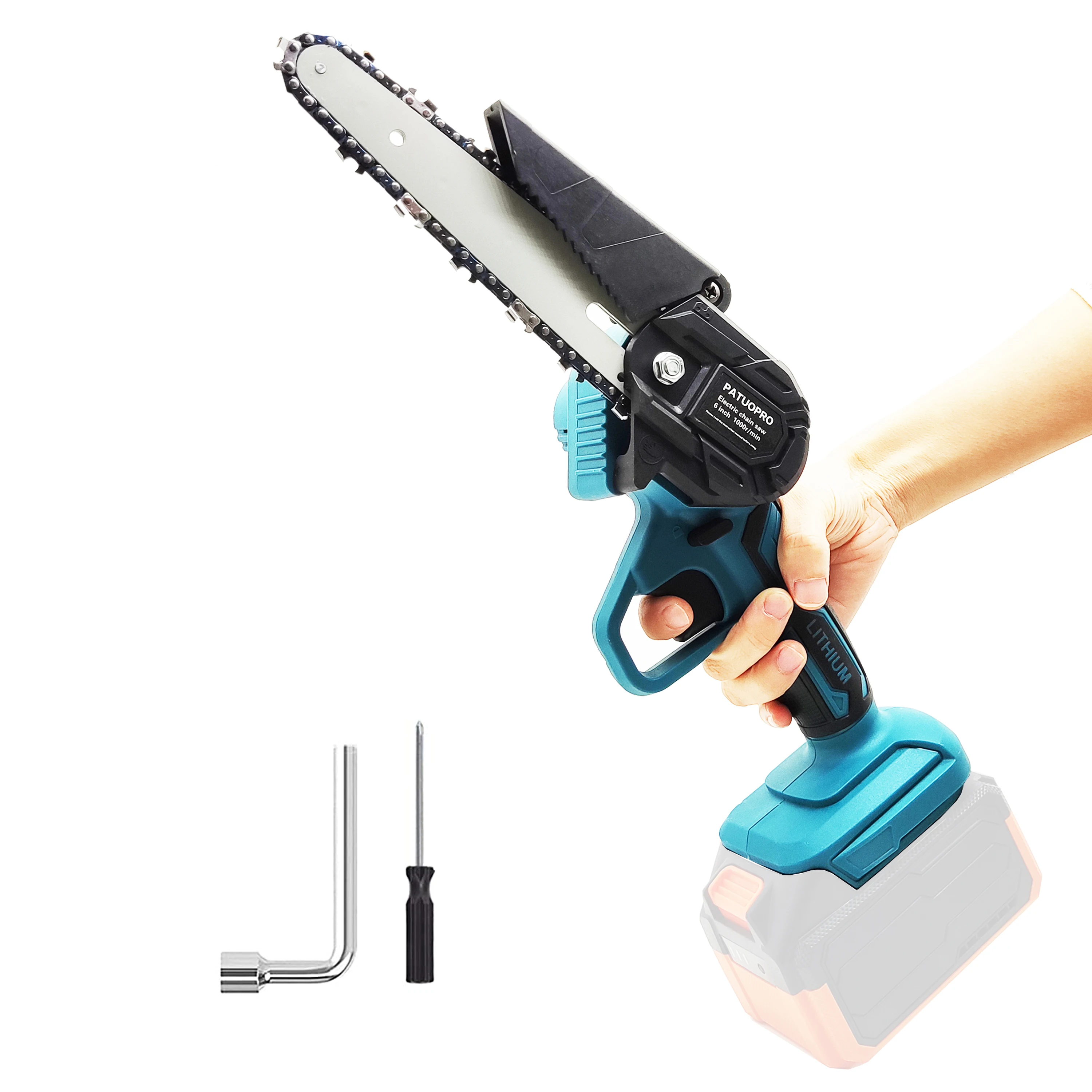 Mini Kettingzaag 6 Inch Draadloze Handheld Kettingzaag Voor Hout ...