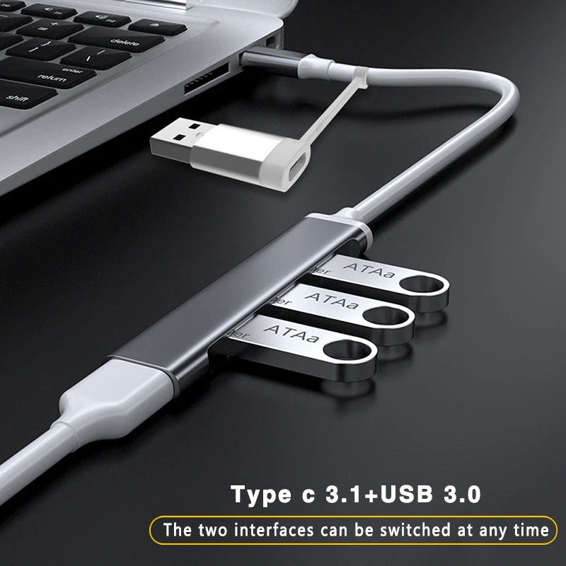 Type c USB 2 Interface Switchable Extender Hub Docking Station USB C ...