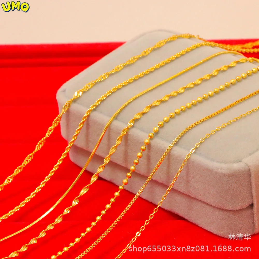 Plated-100-Real-Gold-24k-999-24K-999-Necklace-Women-s-999-Pigment-Chain ...