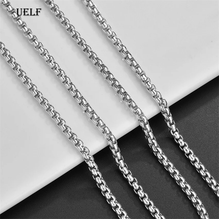 UELF-1Pc-Stainless-Steel-Square-Rolo-Stainless-Steel-Chain-Necklace ...