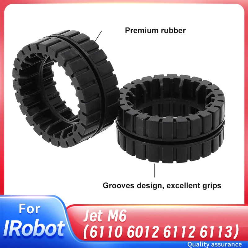 2/4Pcs Wheel Tires For IRobot For Braava For Jet M6 (6110, 6012) Non ...
