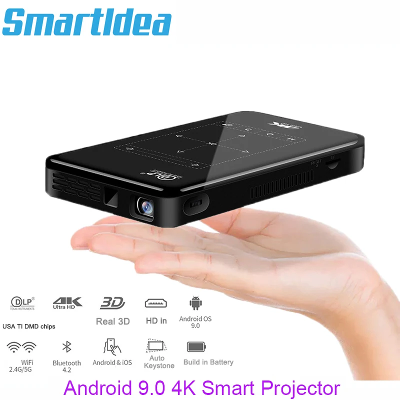 SmartIdea-Android-9-0-5000mAh-Battery-Handheld-Mini-3D-LED-Projector ...