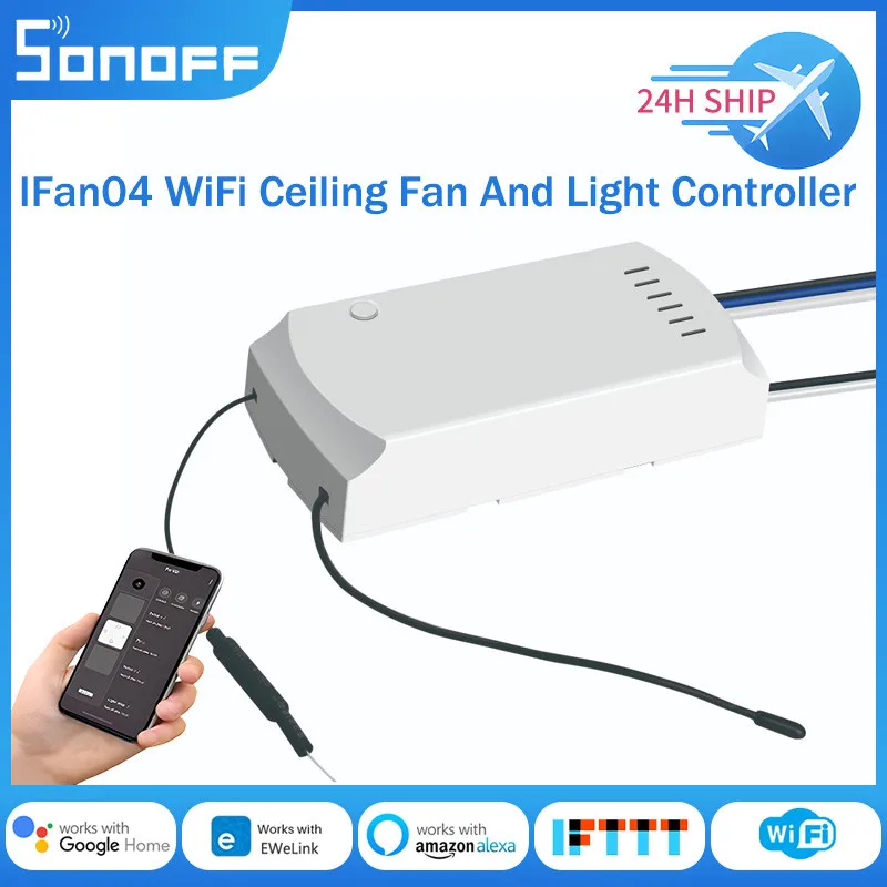 SONOFF IFan04 WiFi Ceiling Fan And Light Controller 220-240V EWeLink ...