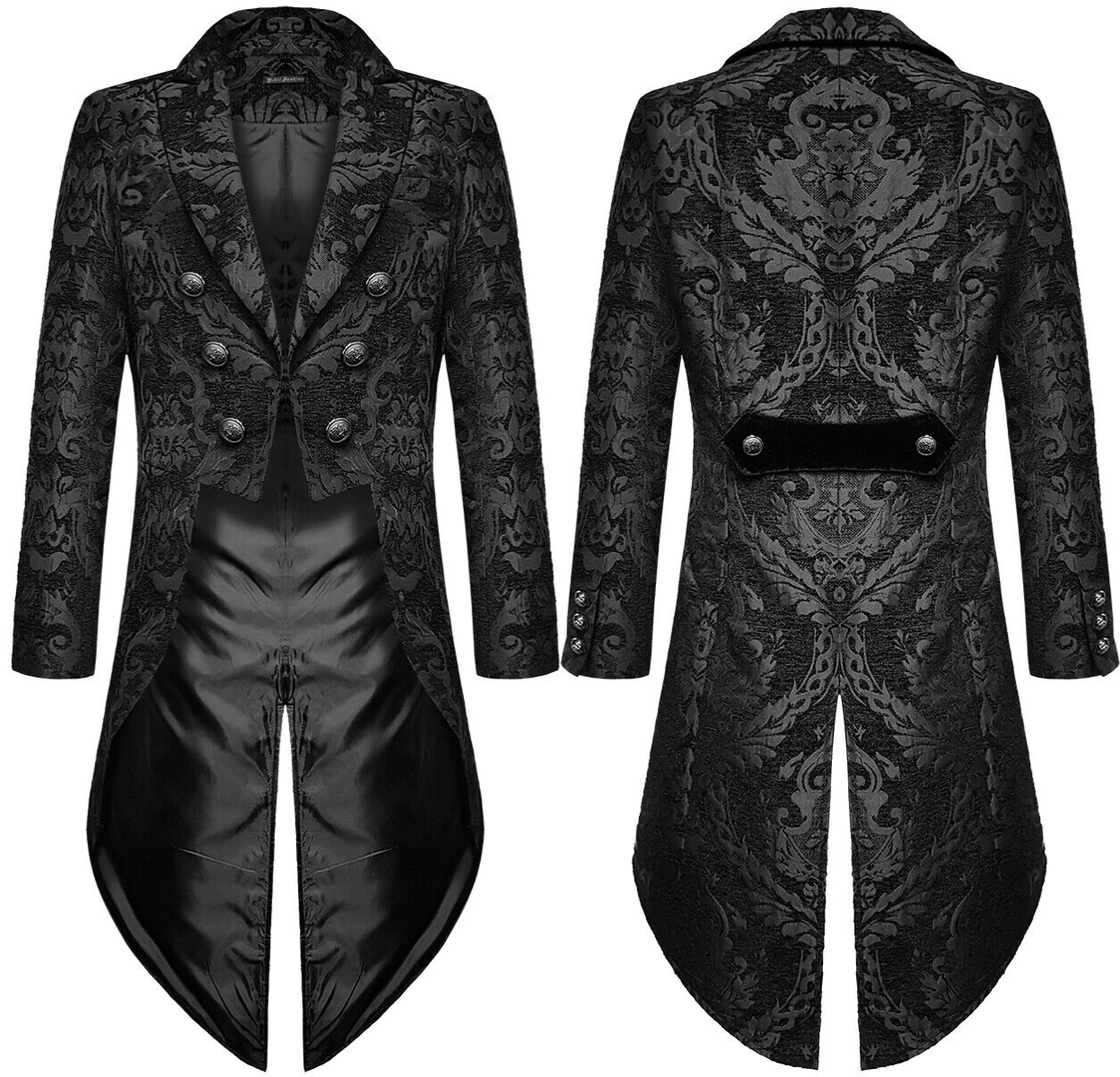 Devil-Fashion-chaqueta-g-tica-Steampunk-para-hombre-abrigo-negro ...