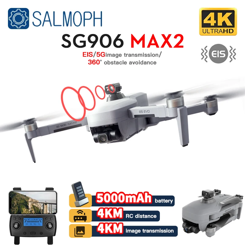 ZLL Dron SG906 MAX2 / MAX 1 profesional, cámara 4K HD, cardán de 3 ejes ...