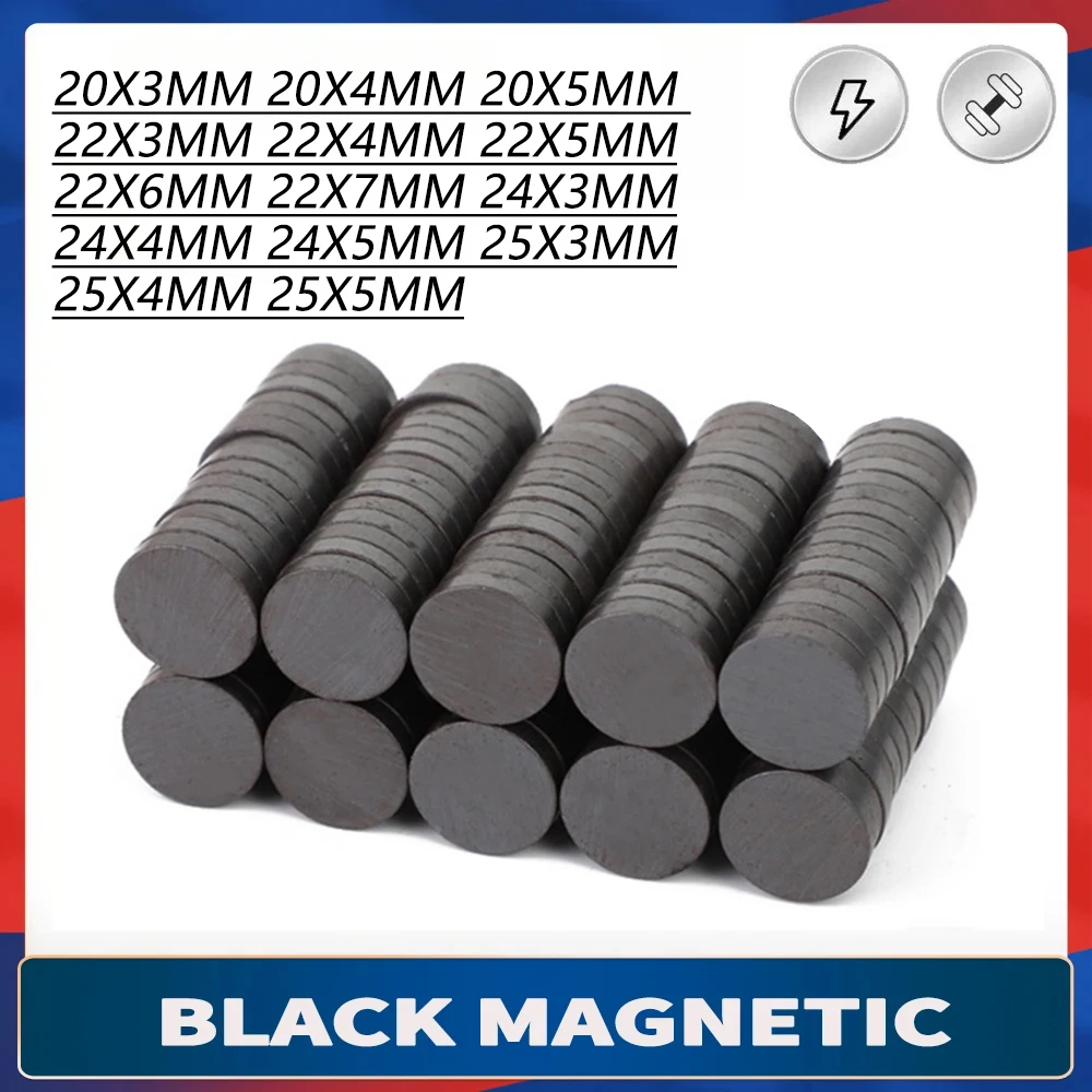 General Magnets 20mm 22mm 24mm 25mm Ferrite Ordinary Black Magnet ...