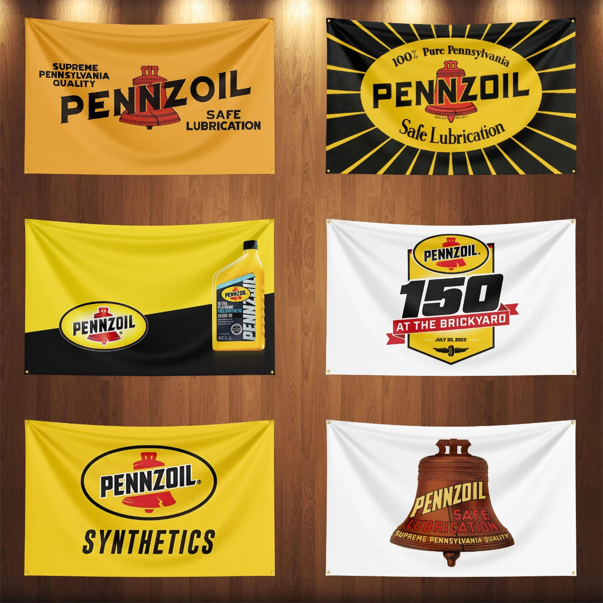 3x5 Ft P-Pennzoils Motor Car Oil Flag Motoring Racing Workshop Car ...