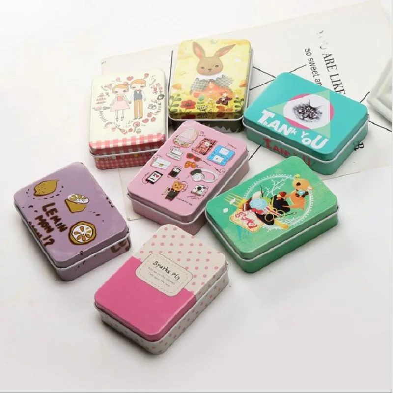 New Vintage Cartoon Tin Box Sealed Jar Packing Boxes Jewelry, Candy Box ...
