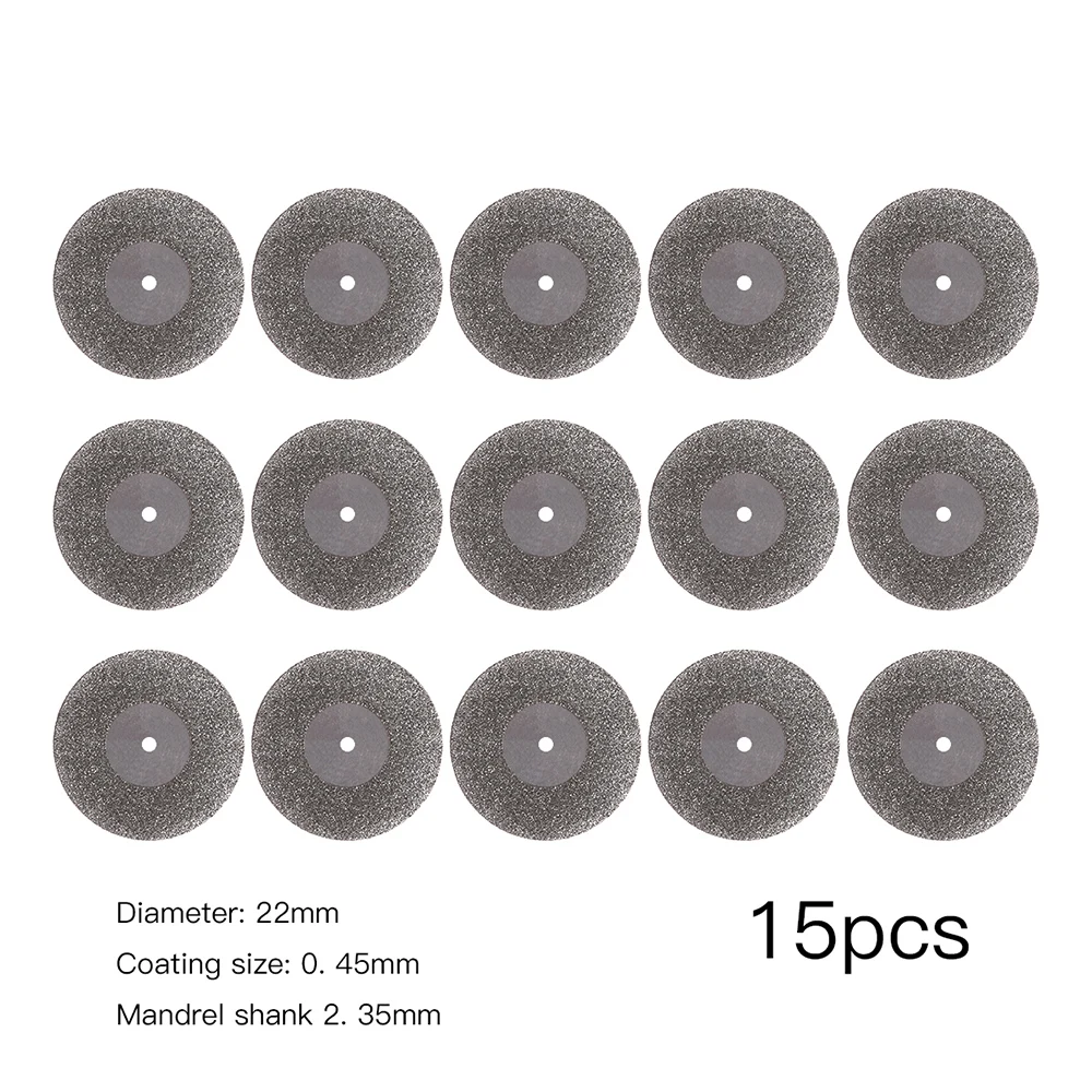 AZDENT-15PCS-Dental-Lab-Diamond-Disc-Cutting-Double-Side-Disk-Tool-For ...