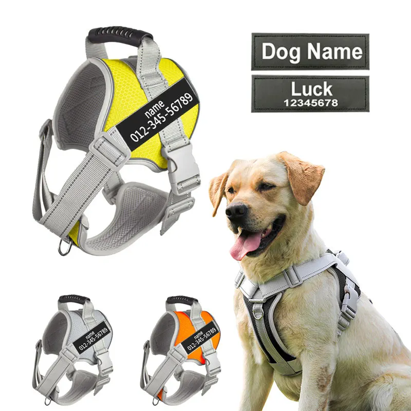 Customized Name Dog Harness Labrador Retriever Harness Medium Large Dog ...