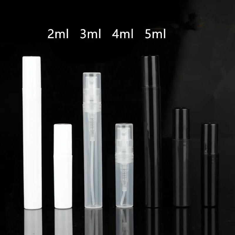 10pcs/lot 2ml 3ml 4ml 5ml Small Plastic Spray Bottle White/black/clear ...