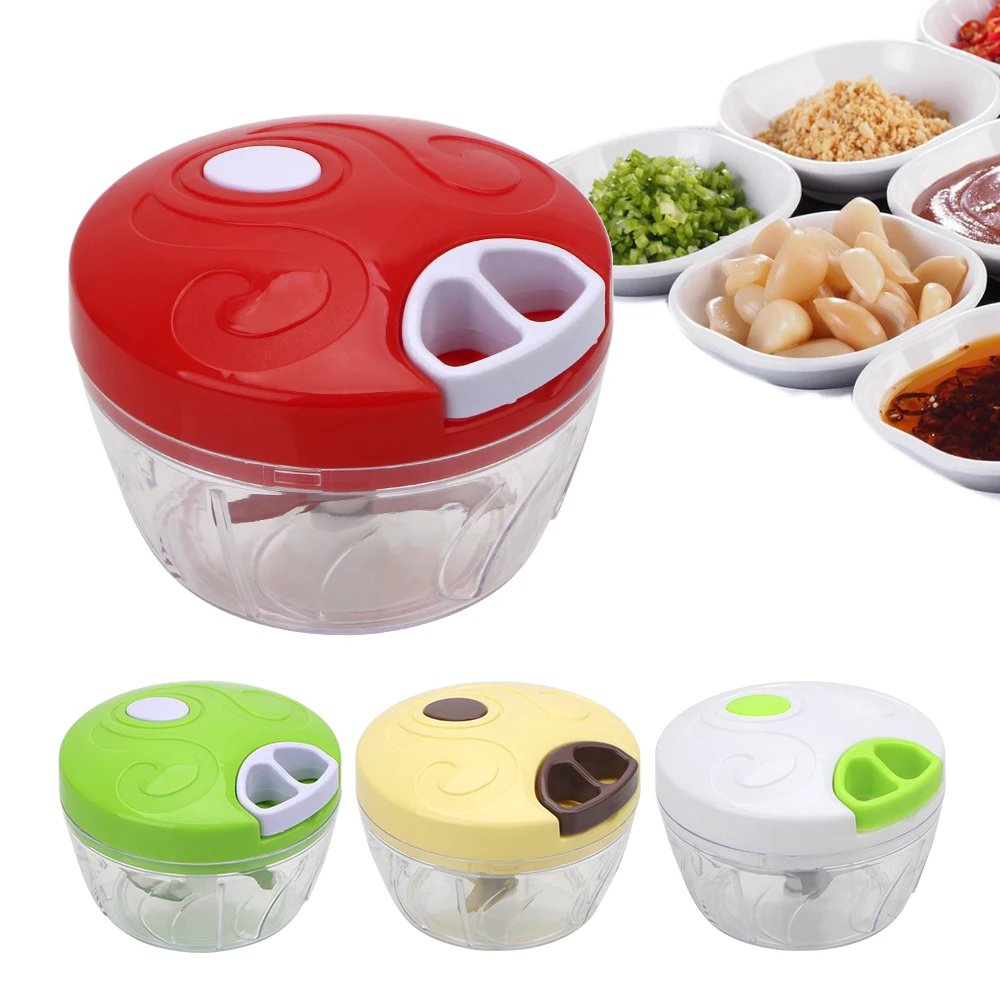 Hand Chopper Garlic Onion Slicer Cutter Manual Rope Food Processor ...