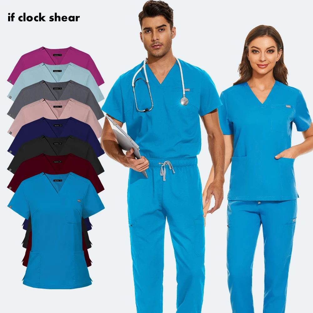 Uniforme quirúrgico de enfermería para hombre, camiseta de trabajo ...