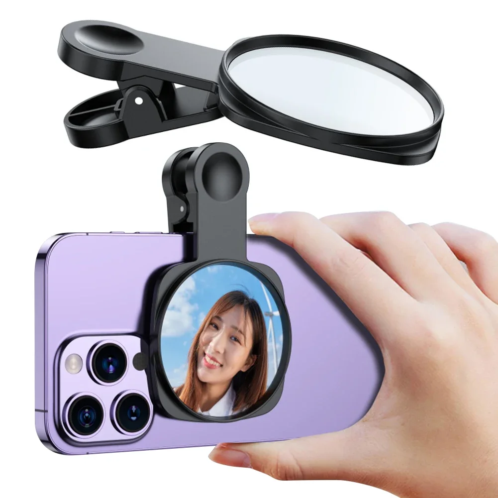 Smartphone-Camera-Mirror-Reflection-Clip-Kit-Phone-Rear-Selfie-Mirror ...