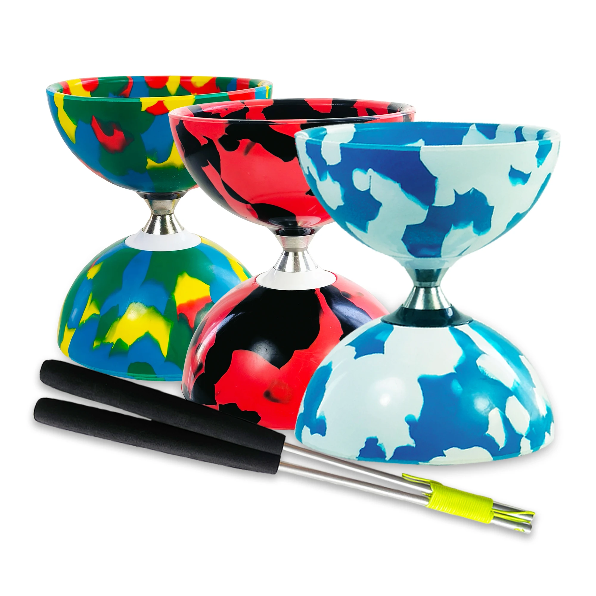 Colorful Large Diabolo (mix Color) Rubber Triple Diablo for Joker ...