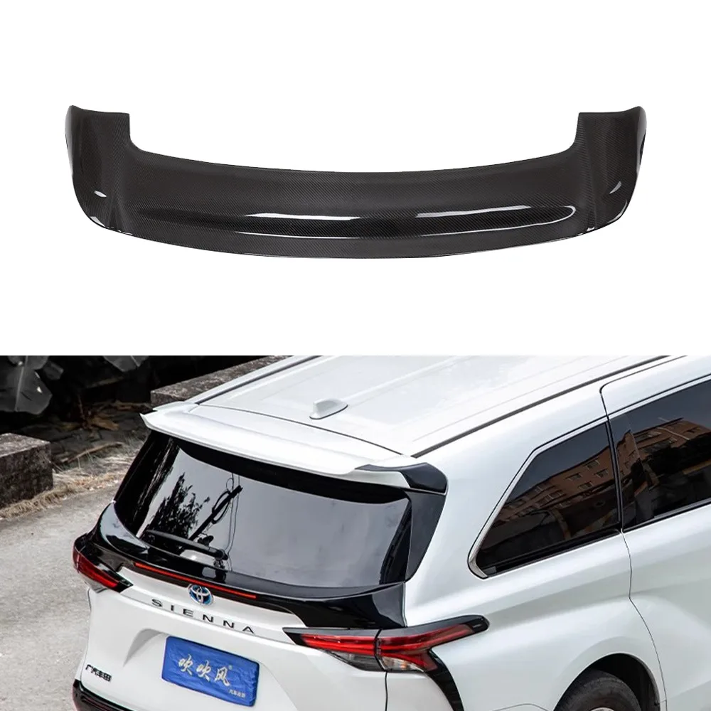For Toyota Sienna Carbon Fiber Rear Spoiler with Light Middle Wing ...