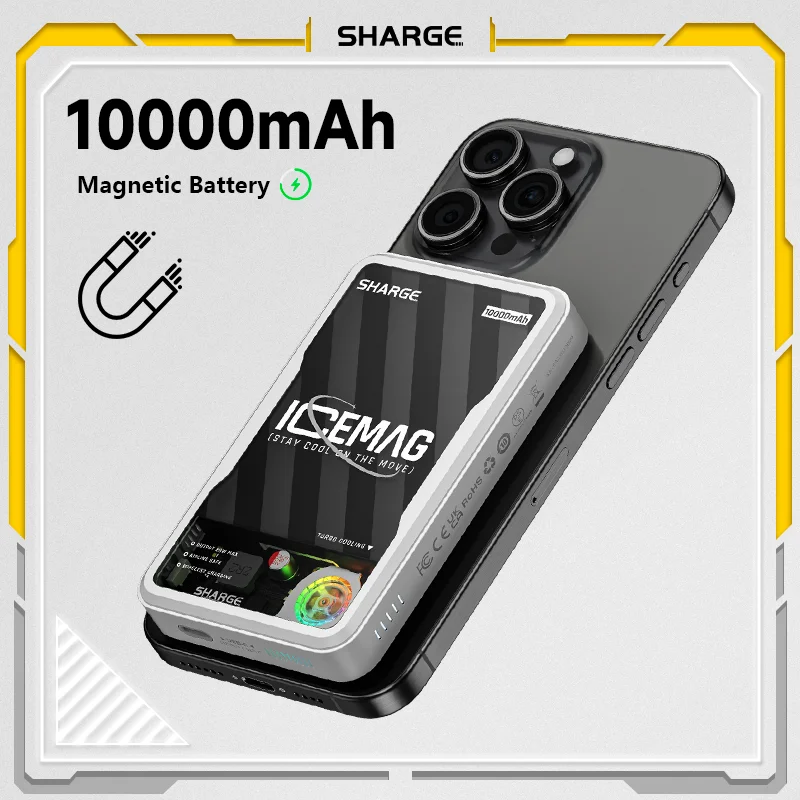 SHARGE-Magnetic-10000mAh-Power-Bank-Wireless-Fast-Charging-20W-With ...