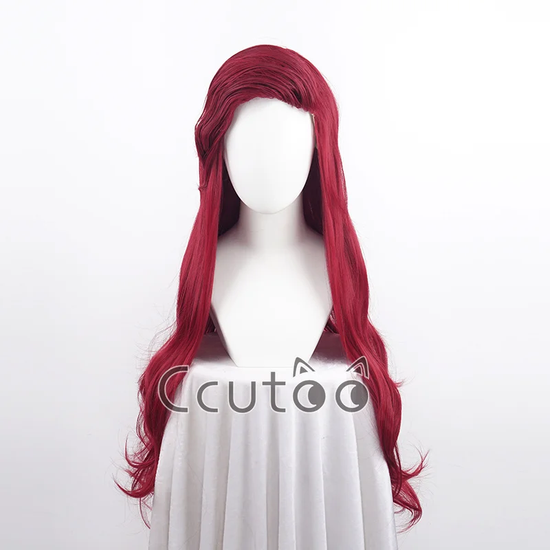 The-Little-Mermaid-Deep-Red-Long-Wig-Synthetic-Hair-Curly-Cosplay-Wigs ...