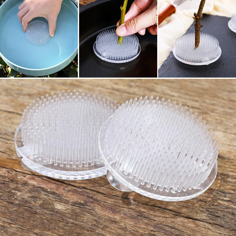 1PC-Round-Flower-Base-Holder-Spiky-Frog-Fixed-Tool-Floral-Ikebana ...