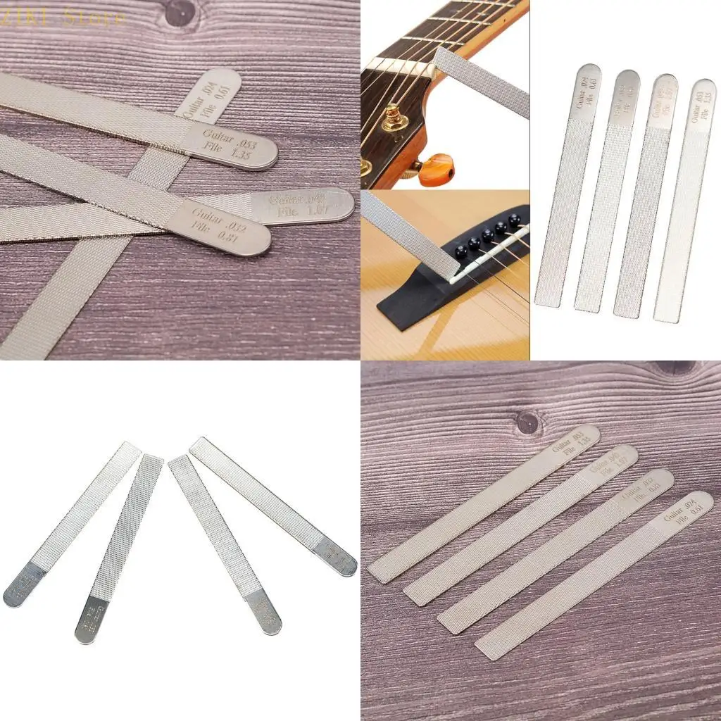 H4GF Luthier Filing Set Includes Stainless Steel Guitar Nut Repair Tool ...