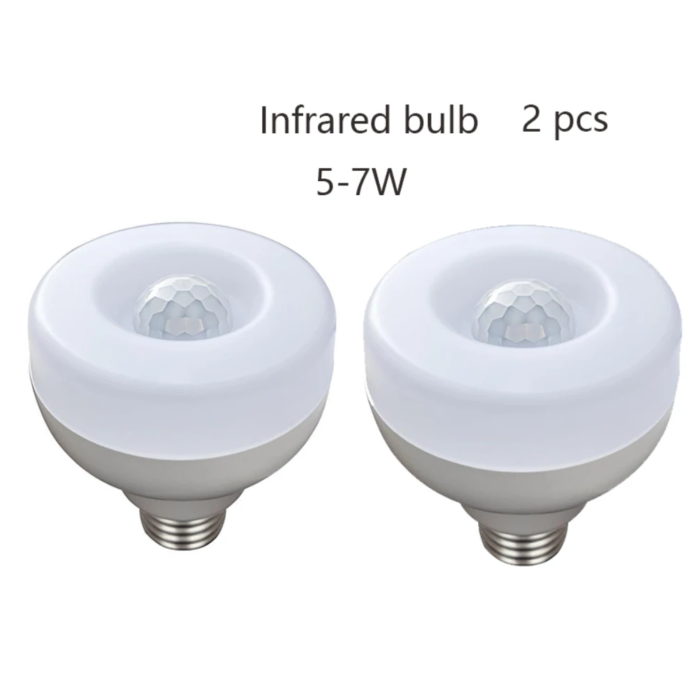 E27 Infrared Sensor Bulb Waterproof Screw Motion Lamp 5 7W Equivalent ...
