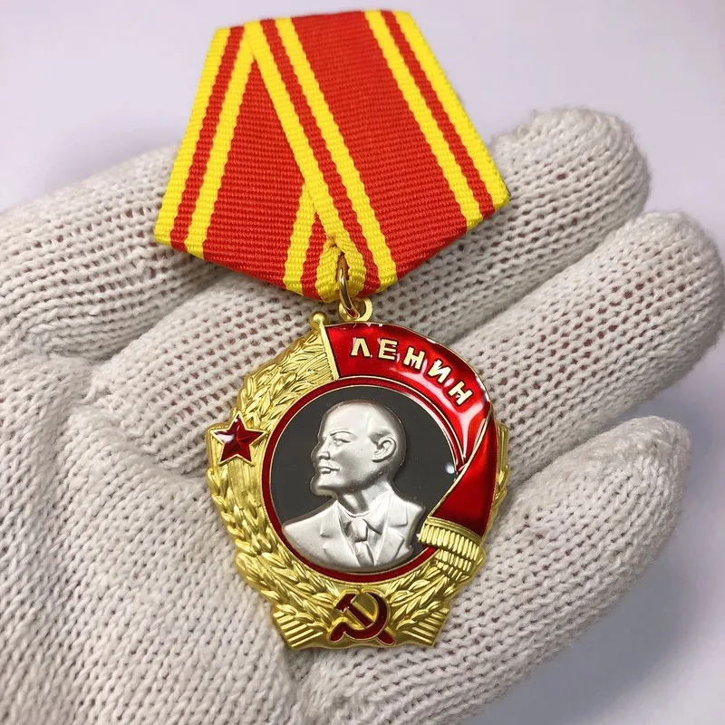 Emblema-de-medalla-sovi-tica-Lenin-Bandera-Roja-medalla-conmemorativa ...