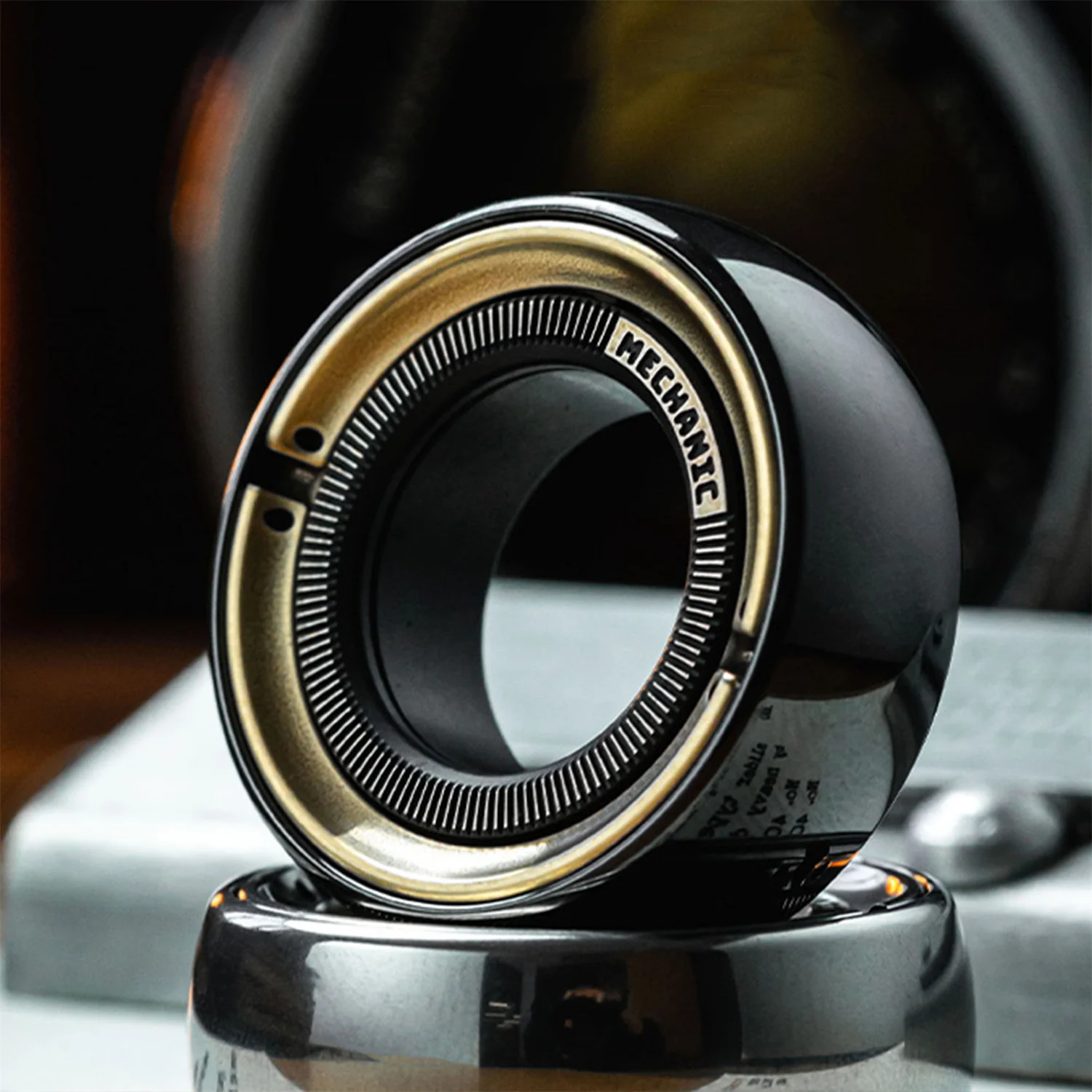 LAUTIE-Stainless-Steel-Fidget-Ring-Mechanic-C-Zirconium-alloy-Paragraph ...