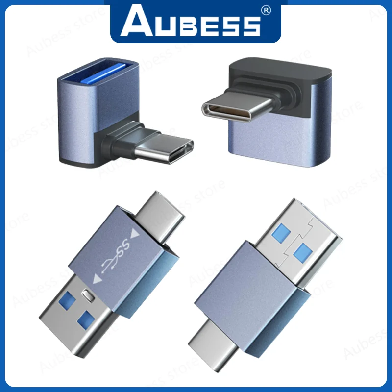 USB 3.1 To Type-C OTG Adapter 90 Degree Elbow Fast Charging Charger ...