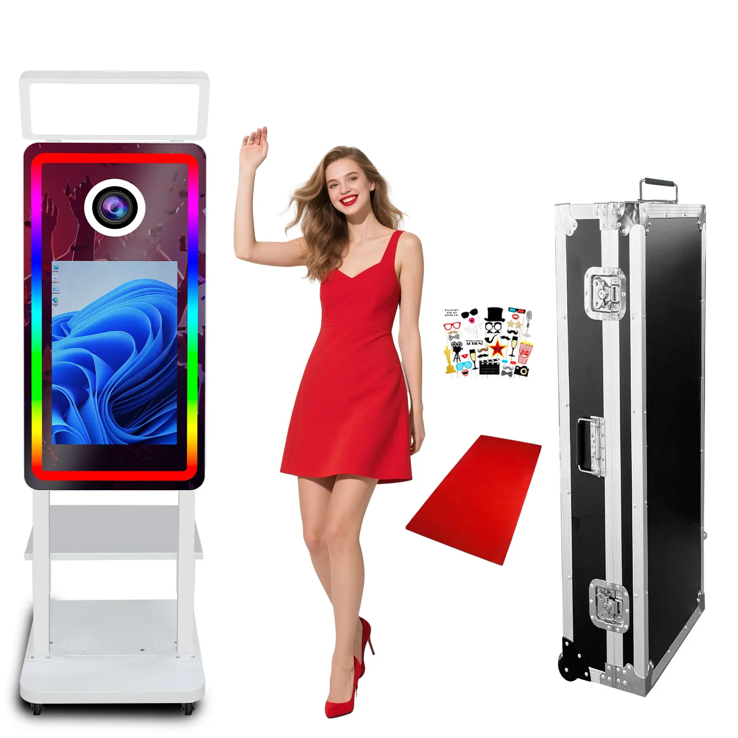Magic Mirror Photo Booth with 21.5" Touch Screen Mirror Photo Booth ...