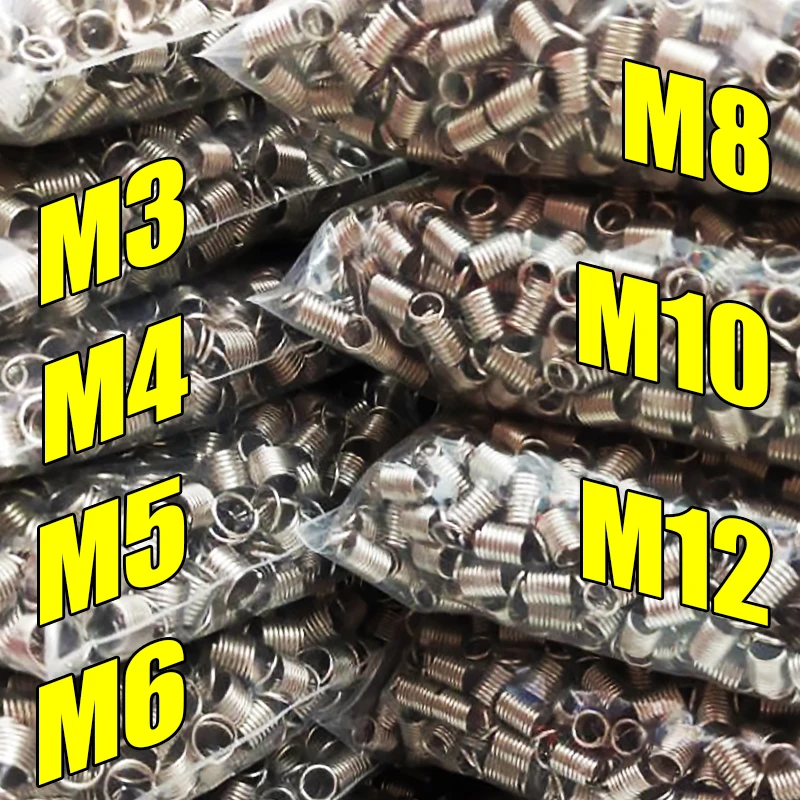 Spiral Screw Helicoil Coiled Wire Threaded Sleeves Stainless Steel Wire ...