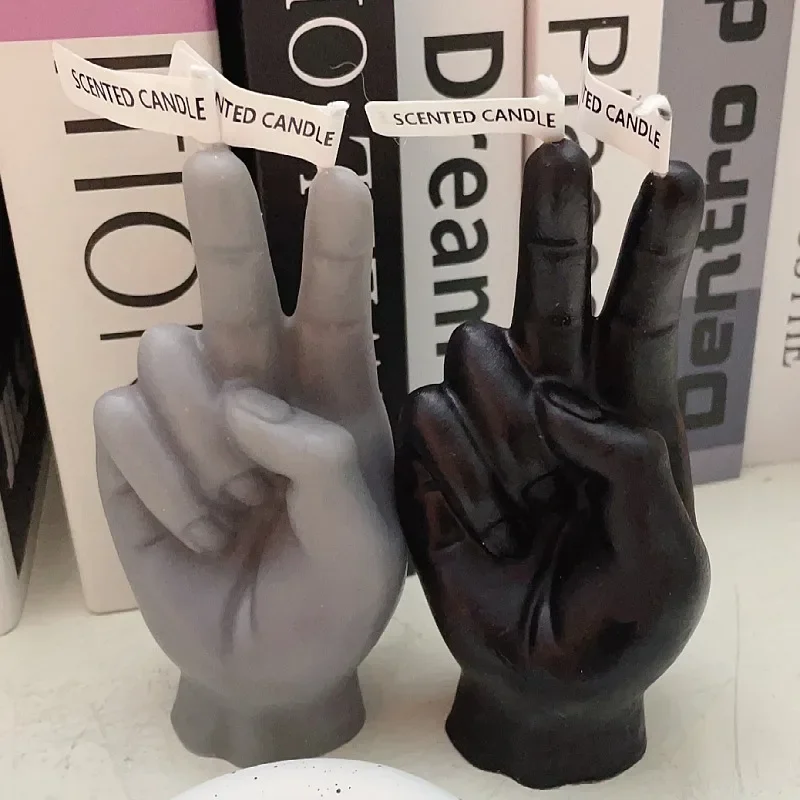 Finger-Shape-Victory-Gesture-Candle-Wholesale-Creative-Funny-Biye ...