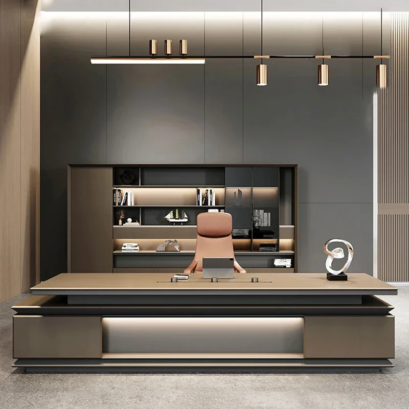 Standing-Computer-Desk-Organizer-Gaming-Executive-Reception-Study ...