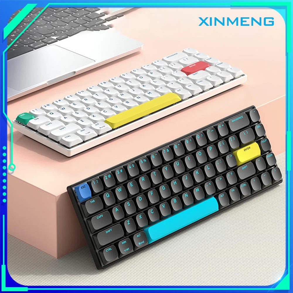 Xinmeng-C68-Mechanical-Keyboard-3-Mode-Low-Profile-Wireless-Bluetooth ...