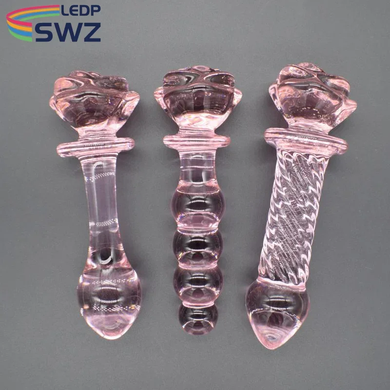 Rose-Anal-Plug-Glass-Simulation-Phallus-Back-Court-Pull-Beads-Gourd ...