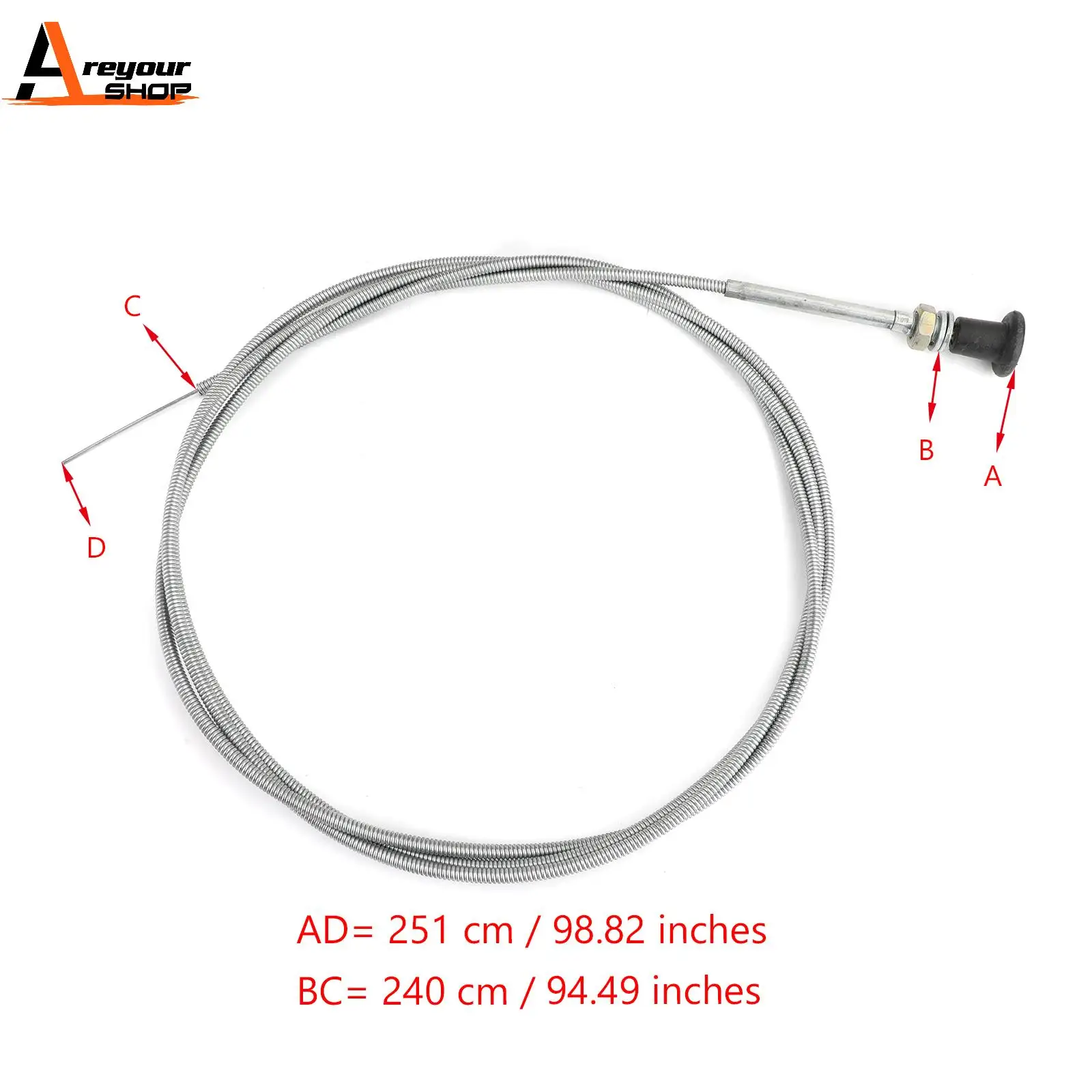 Areyourshop-Universal-Throttle-Cable-Push-Pull-Choke-Cable-96-for ...