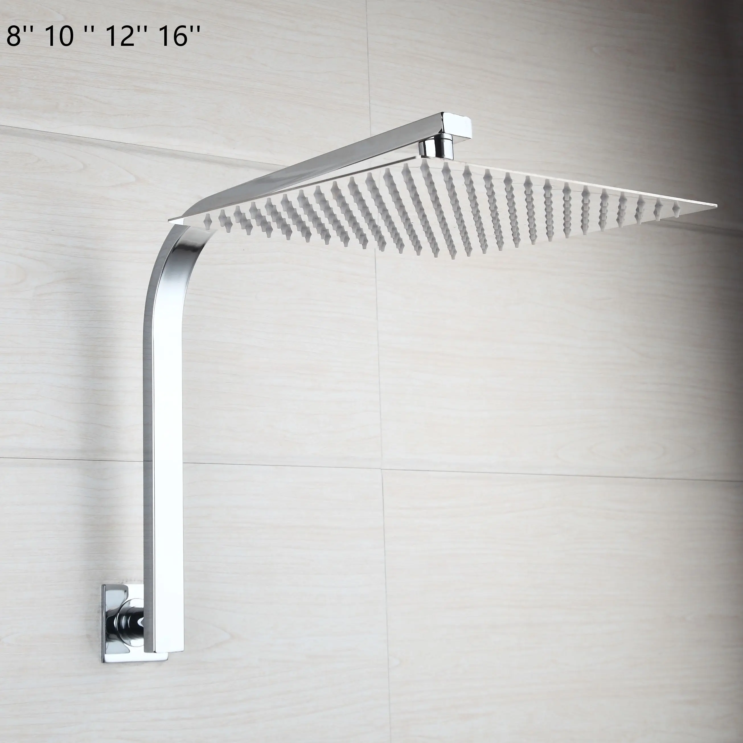 Bathroom Shower Faucets Gooseneck Square Brass Wall Mount Shower Arm