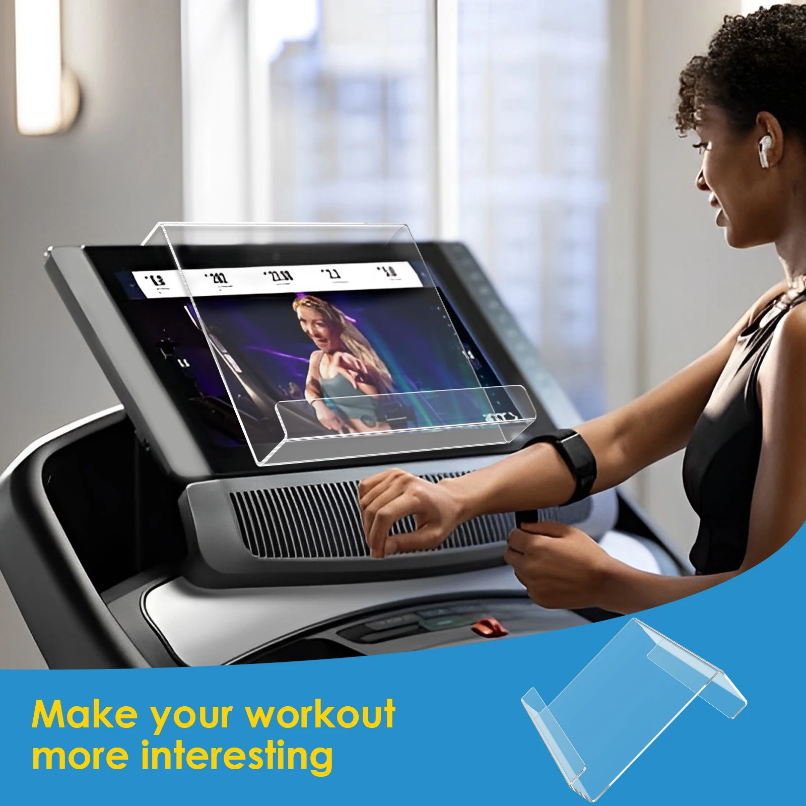 Tablet Holder Acrylic Treadmill Book Holder Portable Tablet Display ...