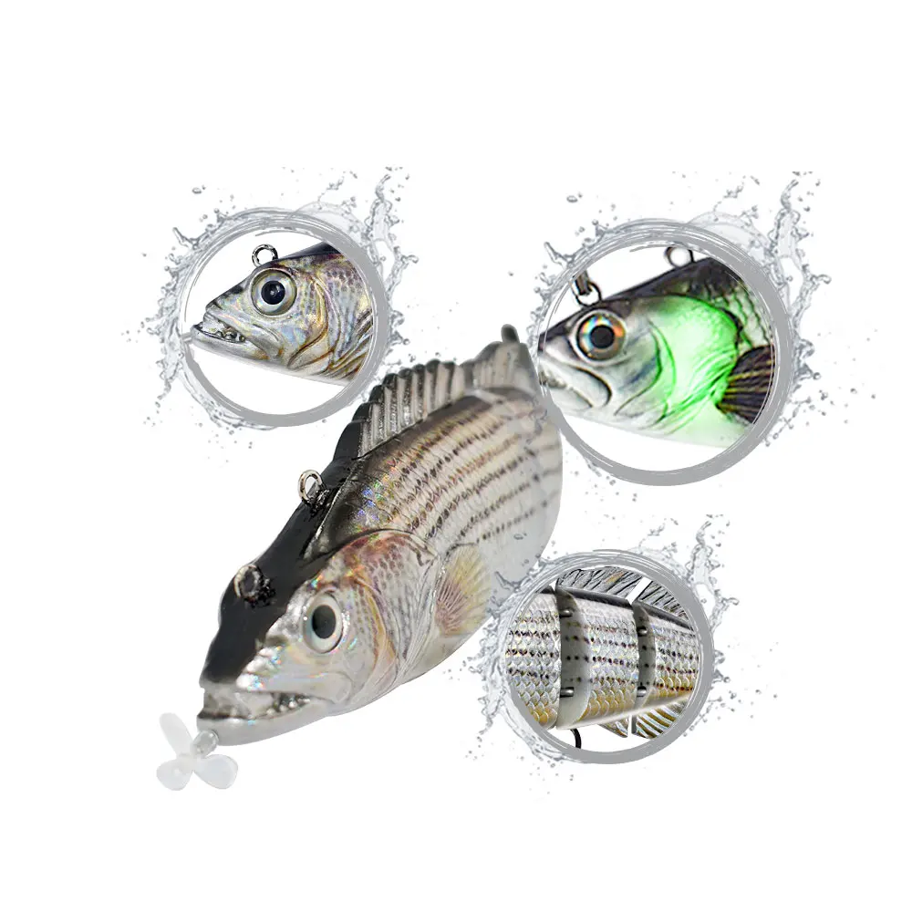 Robotic Multi Jointed Bait Electric Lure Bass Wobblers Led Light For 4 ...