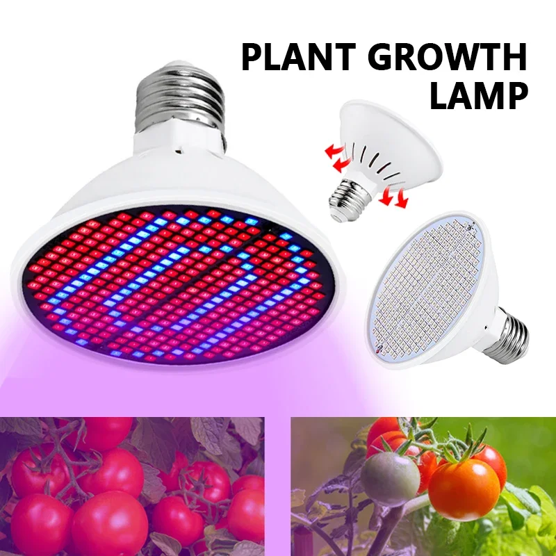 plant growth lamp cup red blue full spectrum indoor E27 planting light ...