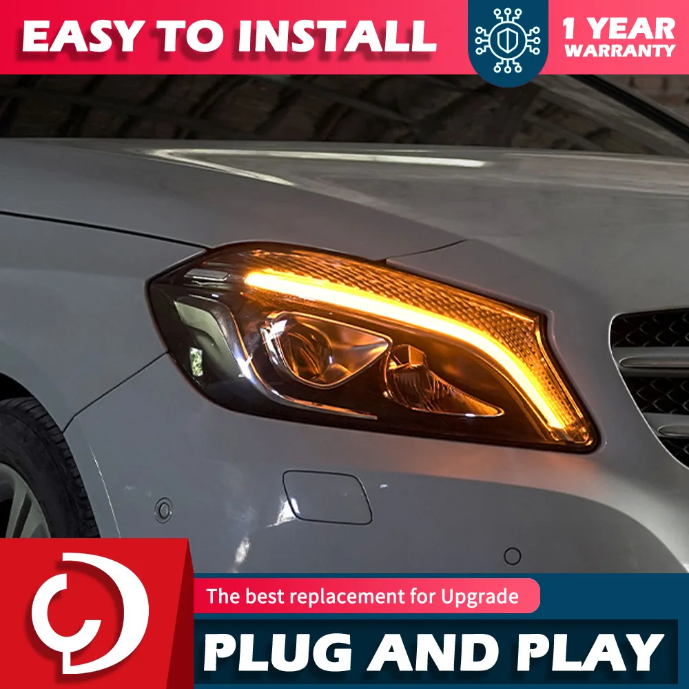 AKD-Headlight-for-W176-2013-2018-A-Class-A45-A180-A200-LED-Headlight ...
