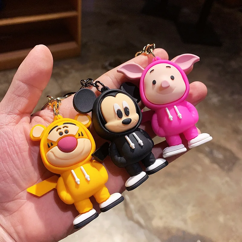 Disney-Cartoon-Cute-Mickey-Mouse-and-Donald-Duck-Keychain-Lovely-3D ...