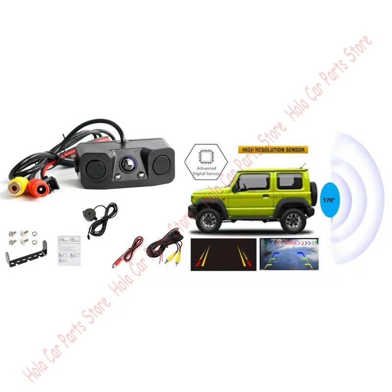 For Jimny Accessories Reverse Camera With Radar And Buzzer For Suzuki ...
