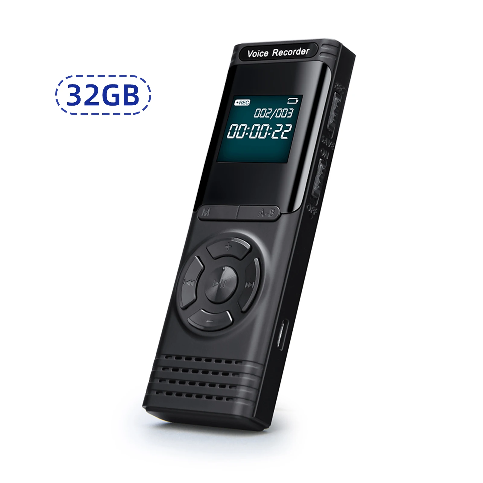 32GB-Digital-Voice-Recorder-Voice-Activated-Recorder-Dictaphone-MP3 ...