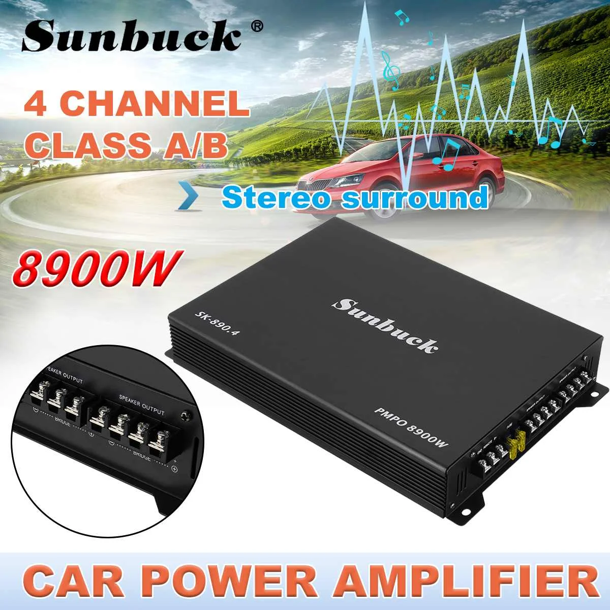 12v 8900w amplificador de carro multichannel poderoso áudio do carro ...
